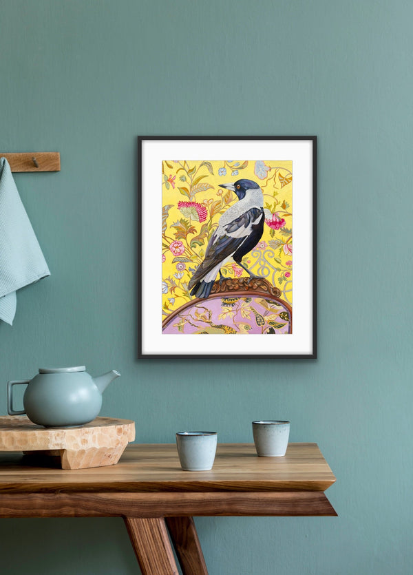 kosciuszko Magpie Limited Edition Fine Art Print – Fiona Smith Art & Writing